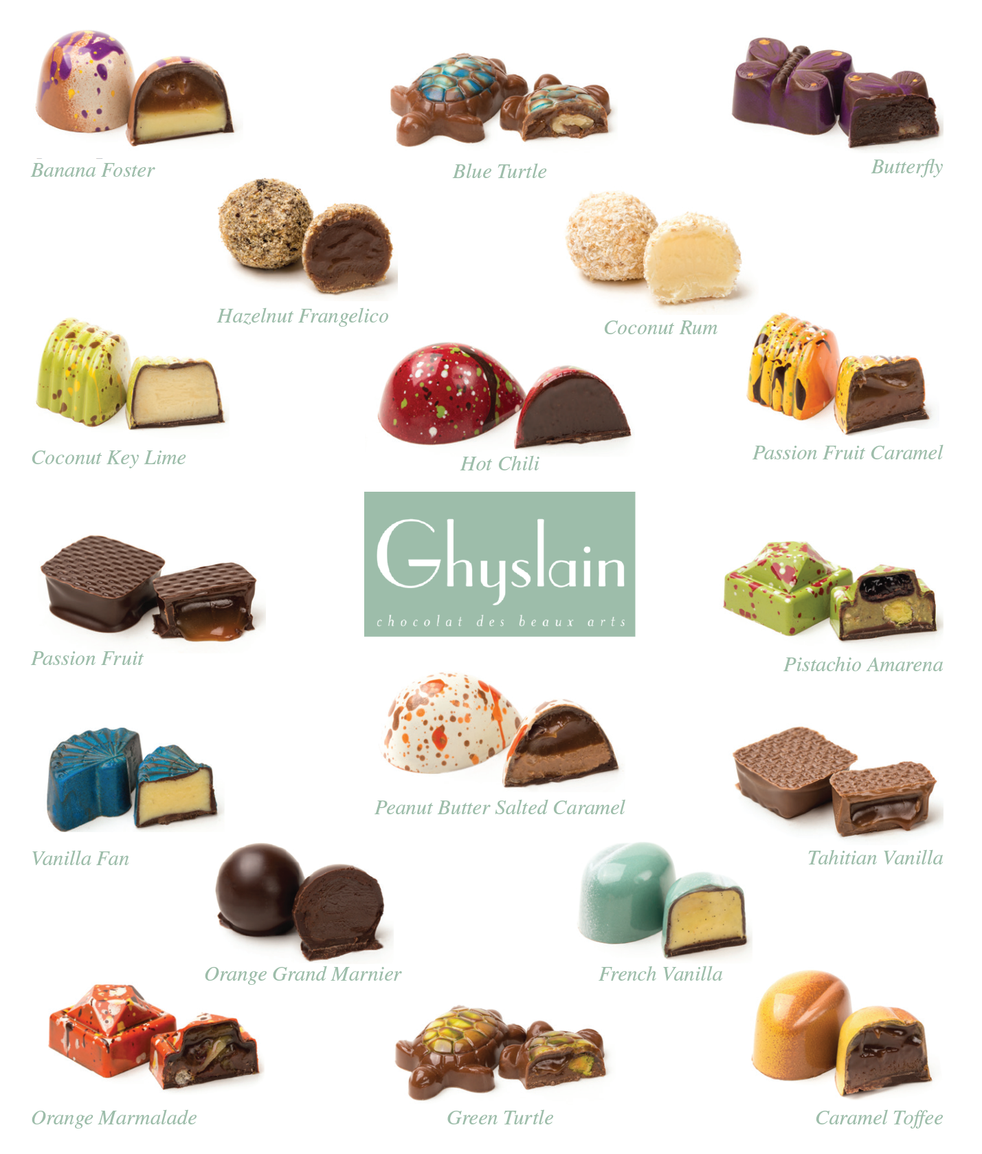Handcrafted Ghyslain Chocolates at Gillespie Florists