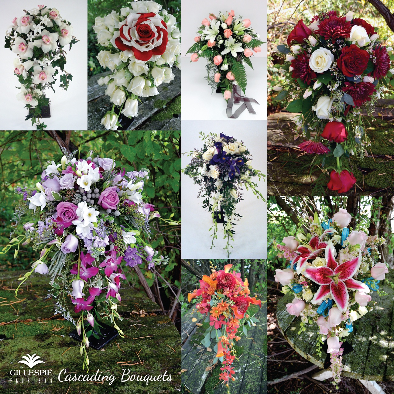 Cascading Bouquets Back in Style